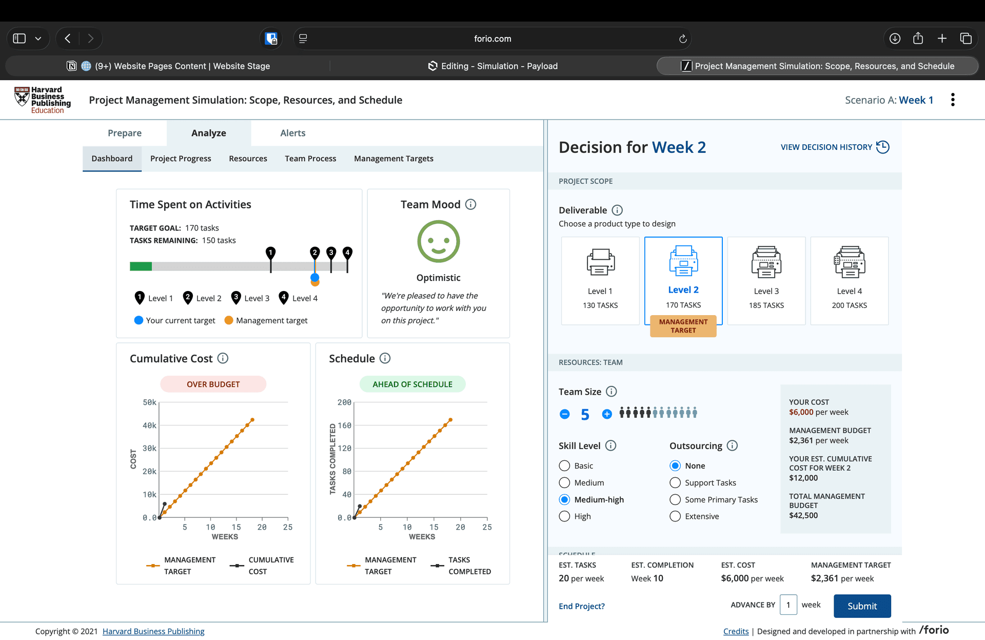 Project Management Simulation